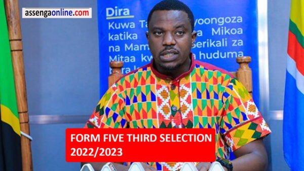 Form five Third Selection 2022/23 - assengaonline.com