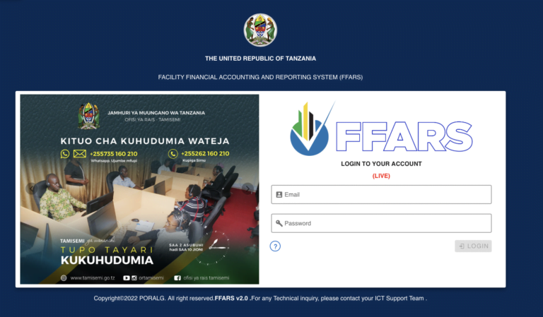 FFARS Tamisemi go tz login live 2023 (Facility Financial Accounting and Reporting System Login ...