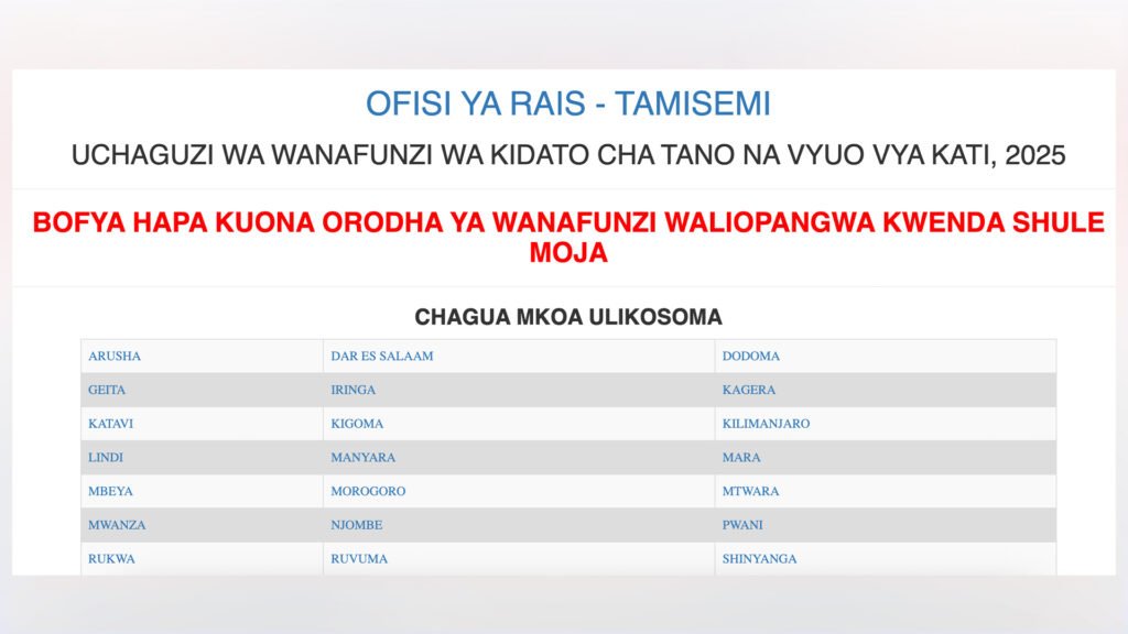Tausi Portal | Tausi Portal Login (www.tausi.tamisemi.go.tz 2023 ...